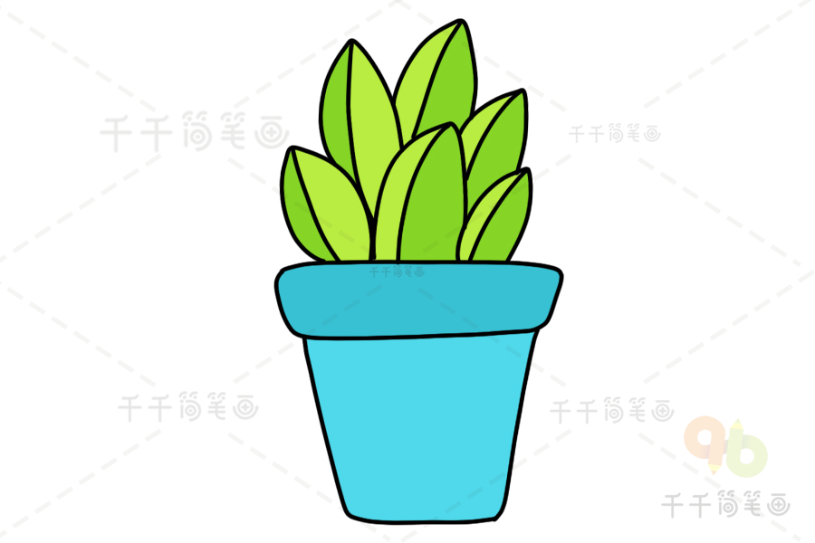 花草简笔画盆栽花草简笔画儿童画盆栽简笔画大山谷图库 