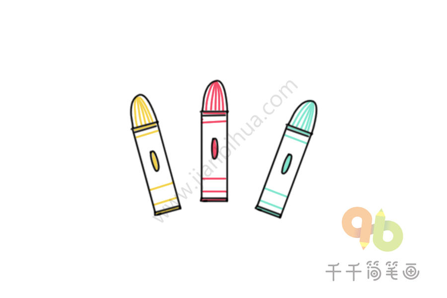 蜡笔简笔画_学习用品