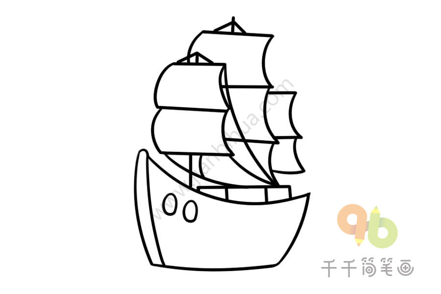 漂亮的船简笔画图片大全_船