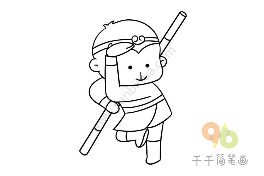 Q版西游记师徒四人简笔画图片大全_卡通动漫