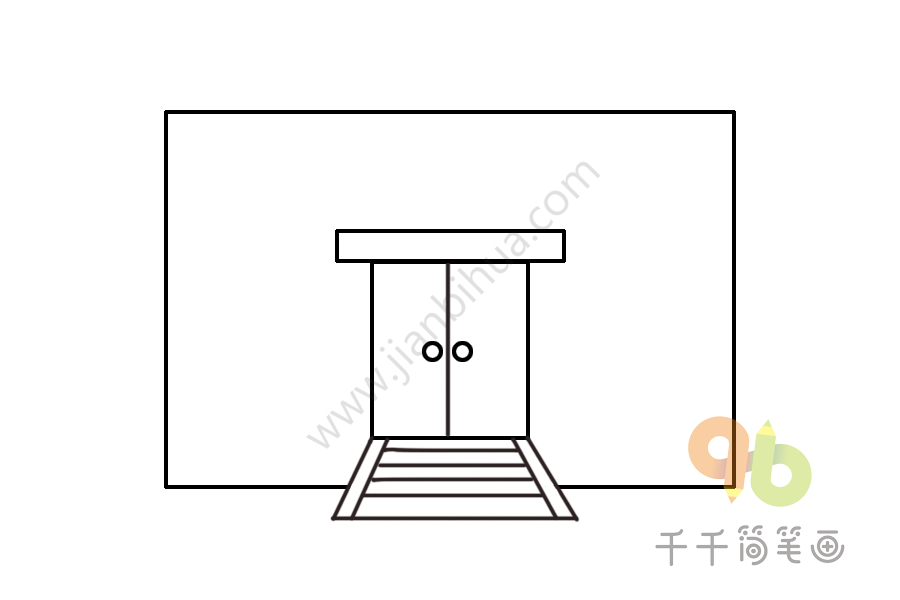 图书馆简笔画画法_地点