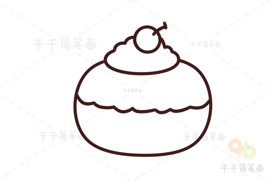 蛋糕简笔画 亲子绘画蛋糕_蛋糕