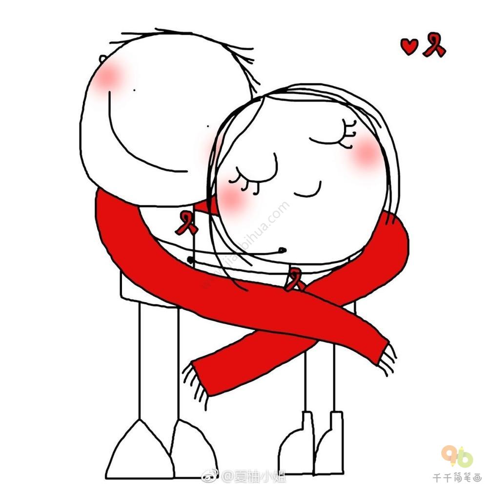 简单可爱情人节线条简笔画_情人节简笔画