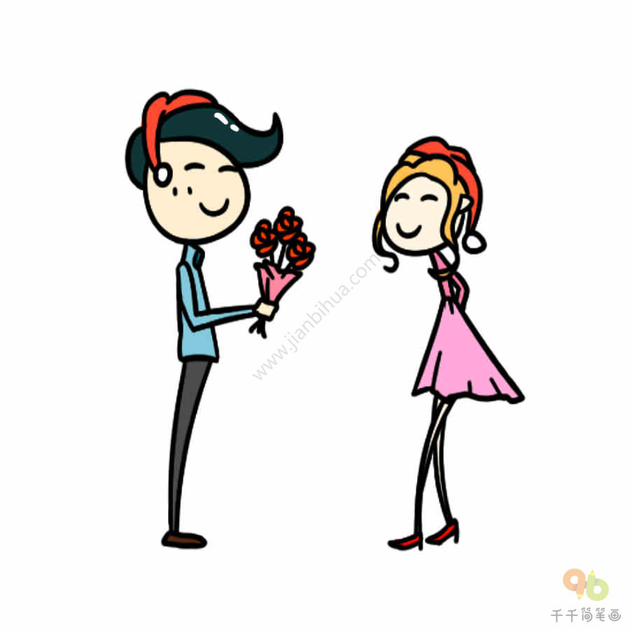 情人节系列简笔画_情感简笔画