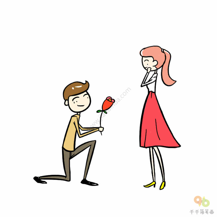 情人节系列简笔画_情感简笔画
