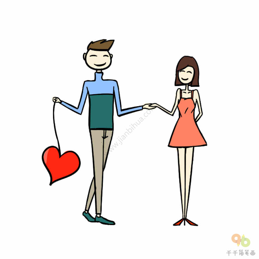 情人节系列简笔画_情感简笔画