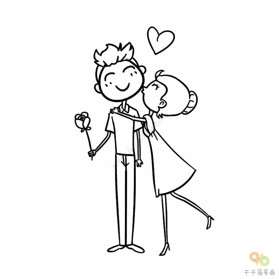 情人节系列简笔画_情感简笔画