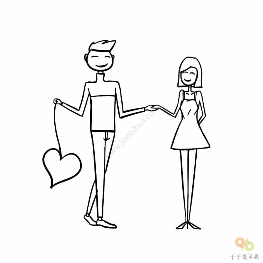 情人节系列简笔画_情感简笔画