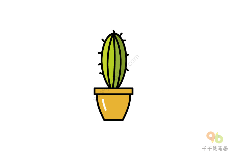 教你画 仙人掌简笔画画法_仙人掌简笔画
