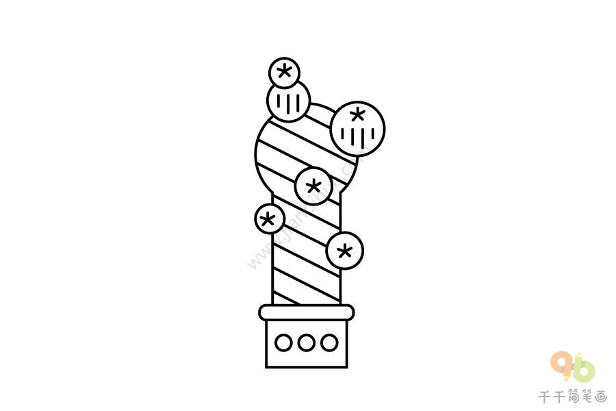 漂亮的仙人掌简笔画步骤图_仙人掌简笔画