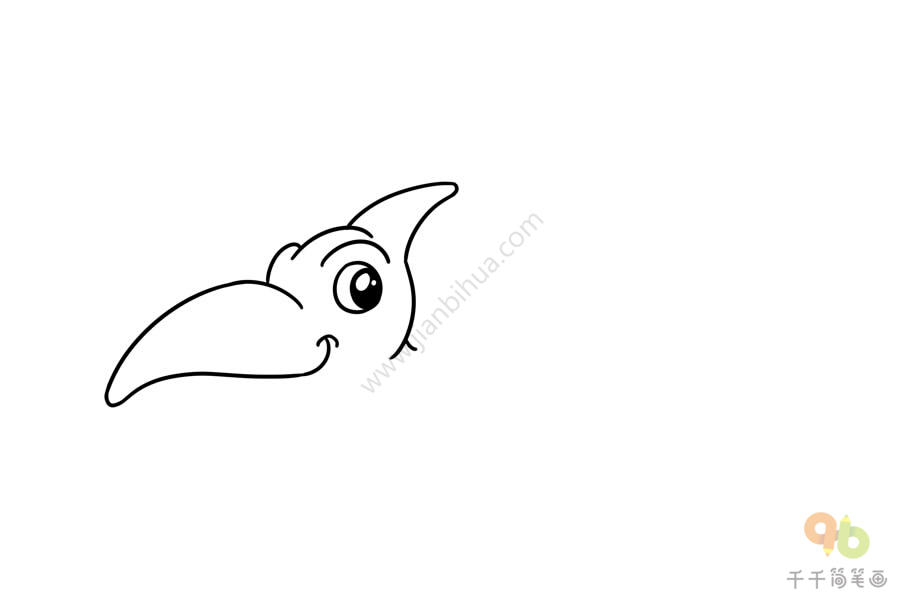 风神翼龙简笔画步骤图图片_恐龙简笔画