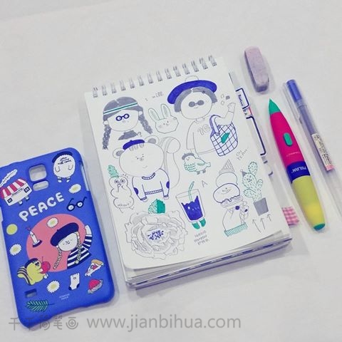 小女孩一天的日常简笔画：我的生活我做主_手帐排版简笔画