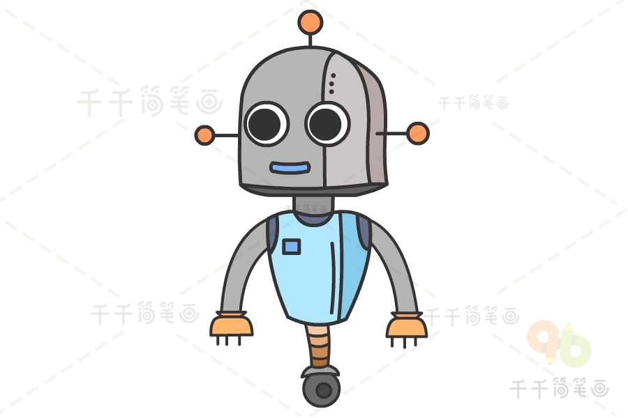 机器人简笔画 简单易学